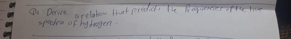 Solved Q1: Derive arelation that predicts the frequencies of | Chegg.com