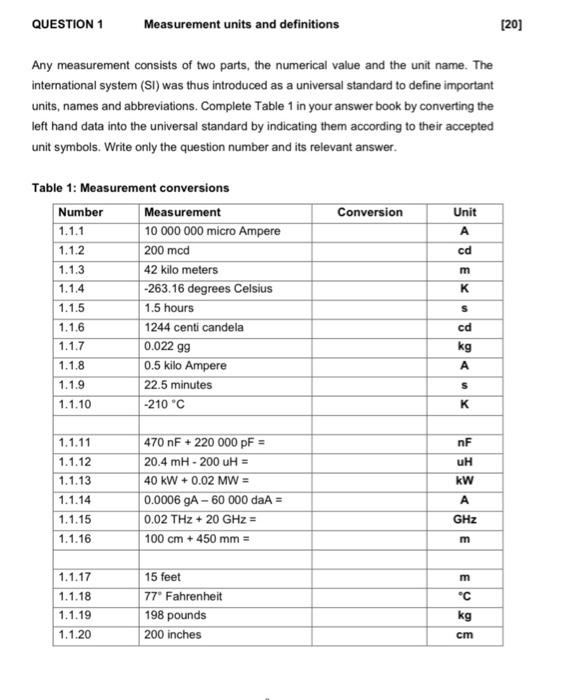 Solved Any measurement consists of two parts, the numerical | Chegg.com