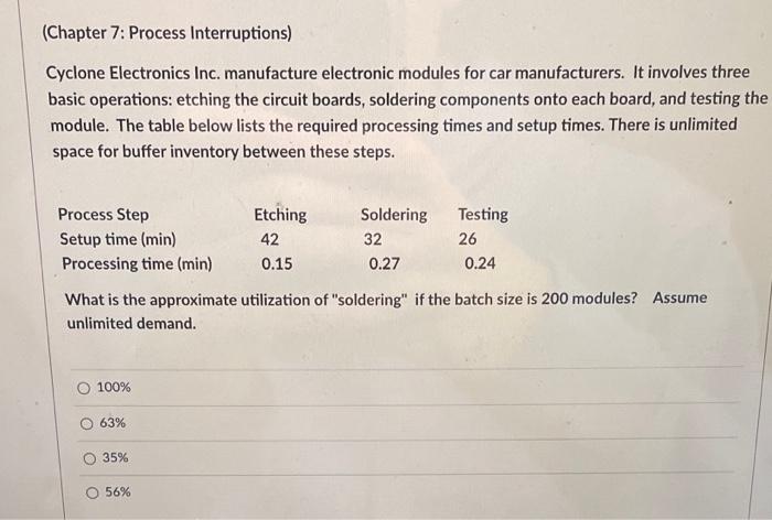 Solved (Chapter 7: Process Interruptions) Cyclone | Chegg.com