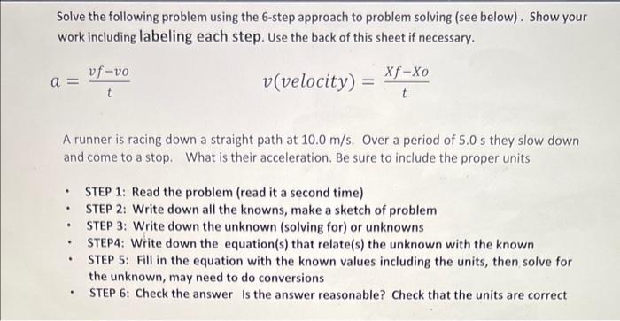 Solved Solve the following problem using the 6-step approach | Chegg.com