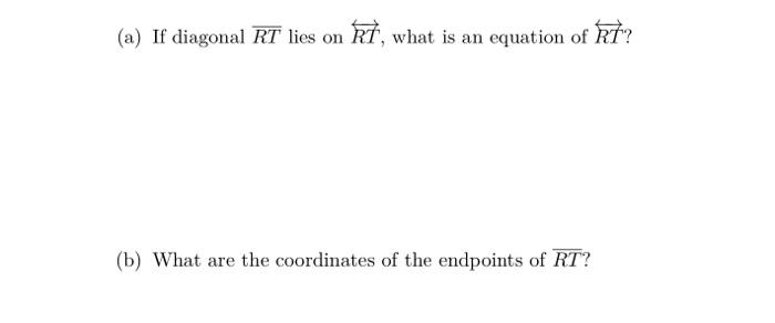 Solved A student is asked to construct square QRST inscribed | Chegg.com