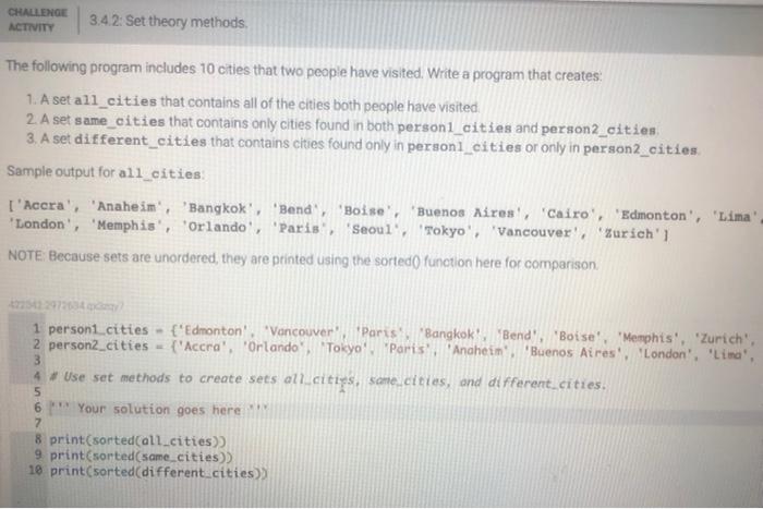 Solved The Following Program Includes 10 Cities That Two 