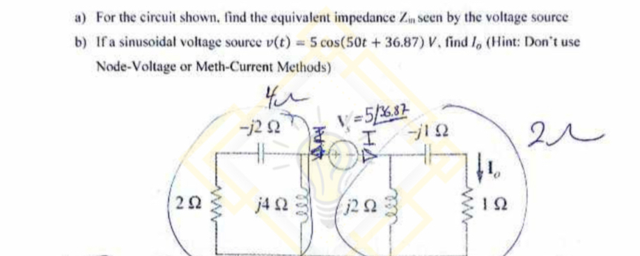 Solved a) ﻿For the circuit shown. find the equivalent | Chegg.com