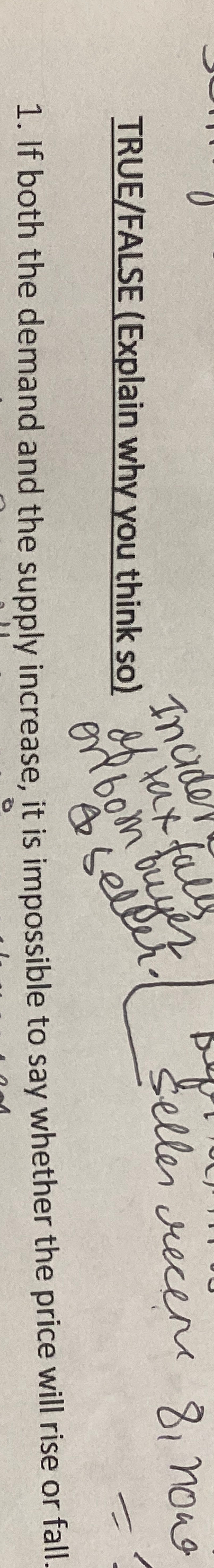 Solved TRUE/FALSE (Explain why you think so) ﻿onf bat on | Chegg.com