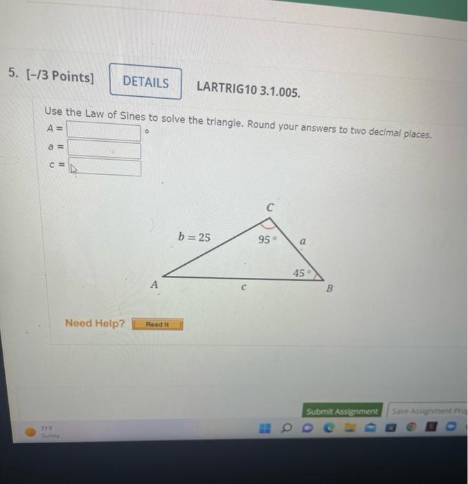Solved 0/3 Points] DETAILS 122.06 Find the area of the | Chegg.com