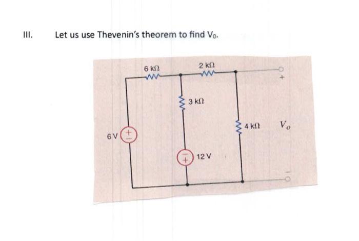 Solved Let us use Thevenin's theorem to find V0. | Chegg.com
