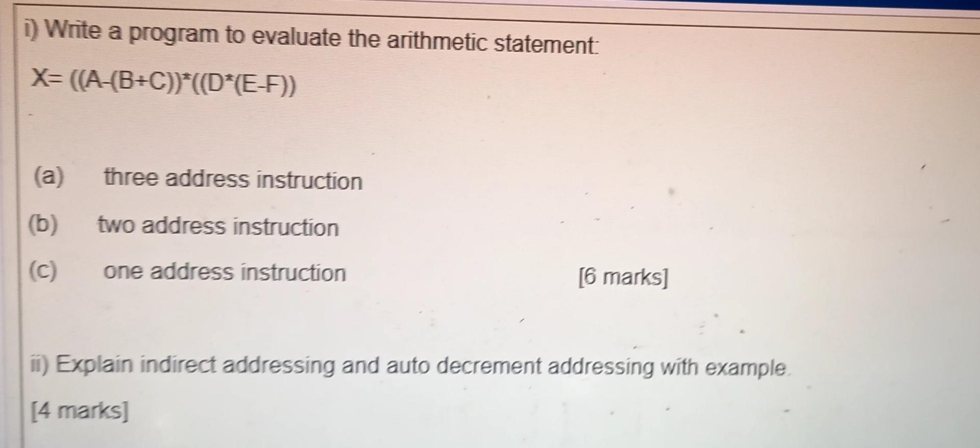 Solved 1) Write a program to evaluate the arithmetic | Chegg.com