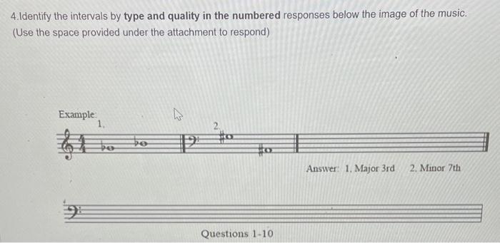 4. Identify the intervals by type and quality in the | Chegg.com