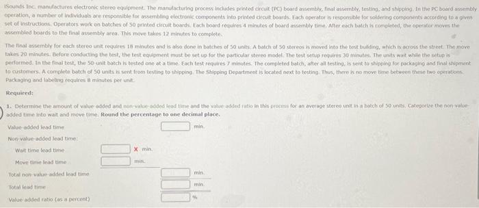 Solved assemitied boards to the final assembly area. This | Chegg.com