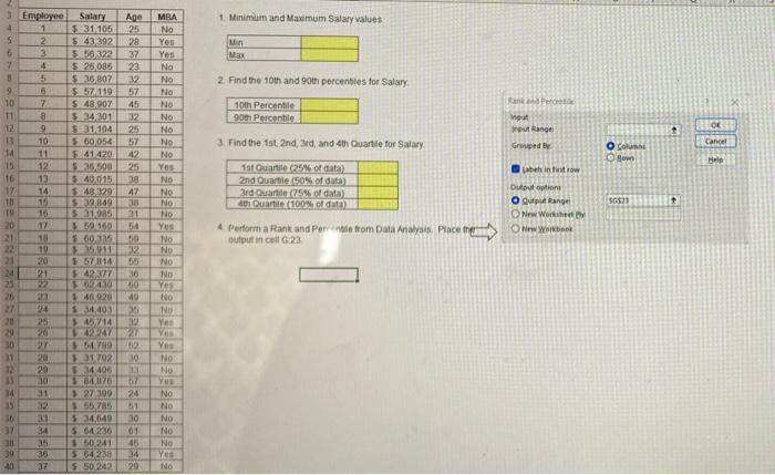 Solved 1 Minimum and Maximum Salary values Min Max 2. Find | Chegg.com