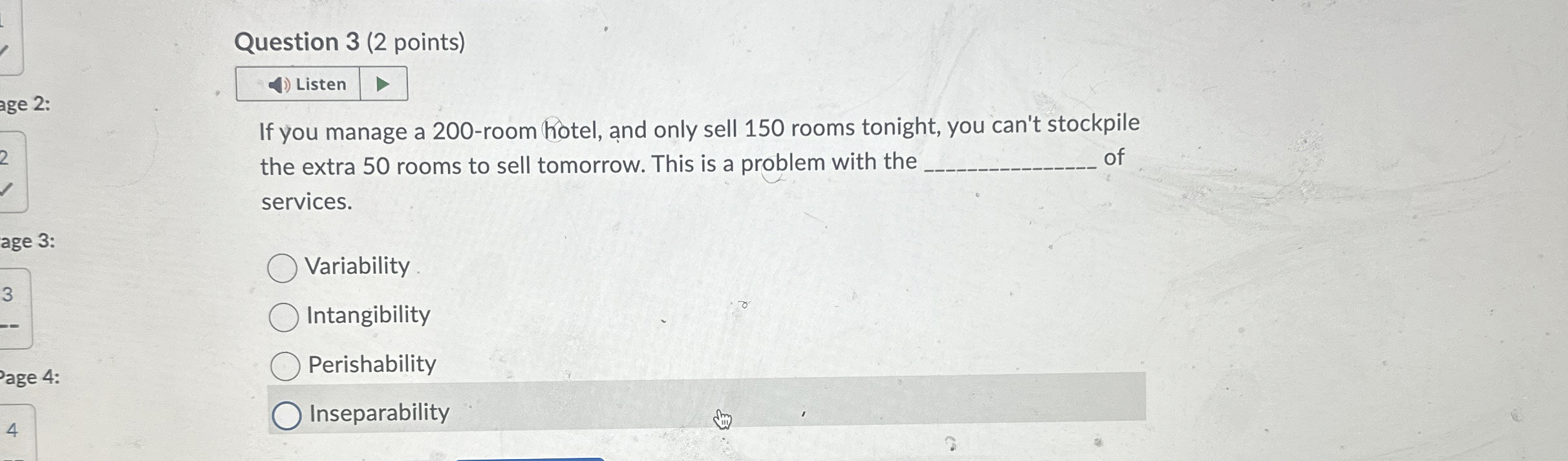 Solved Question 3 (2 ﻿points)If you manage a 200-room Rotel, | Chegg.com