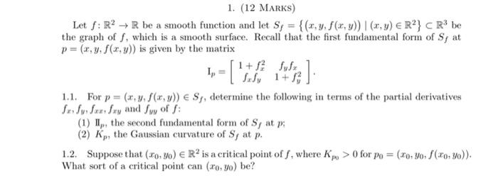 Solved Let f:R2→R be a smooth function and let | Chegg.com