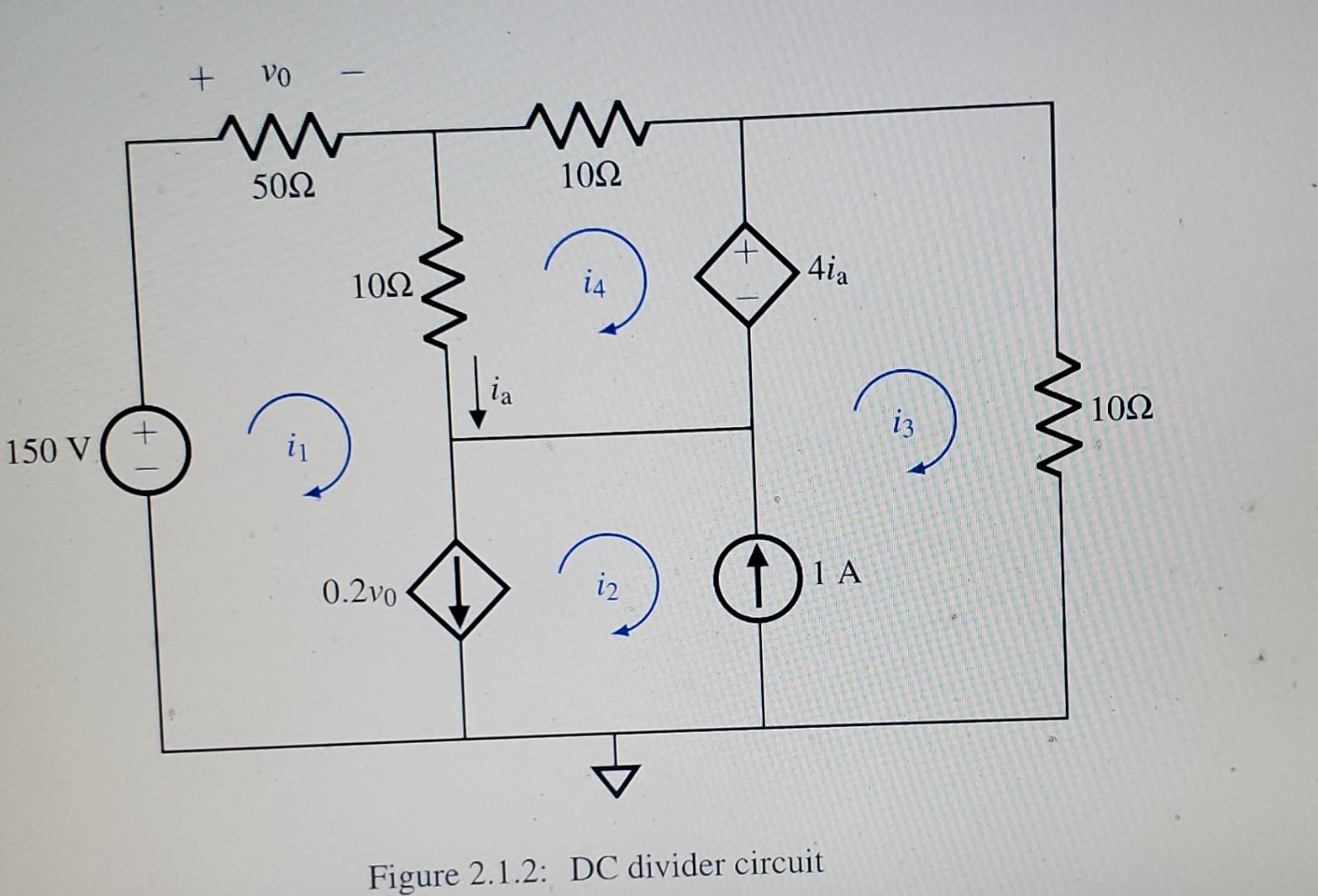 Solved Figure 2.1.2: DC divider circuit On this and the next | Chegg.com