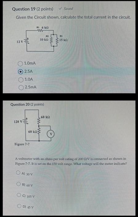 Solved Given the Circuit shown, calculate the total current | Chegg.com