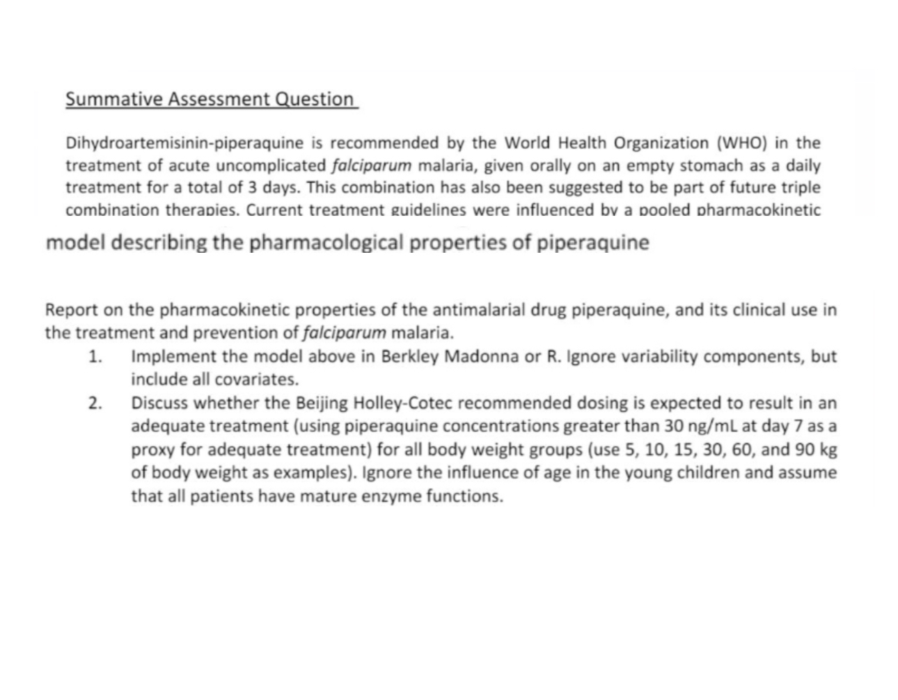 Solved Summative Assessment | Chegg.com