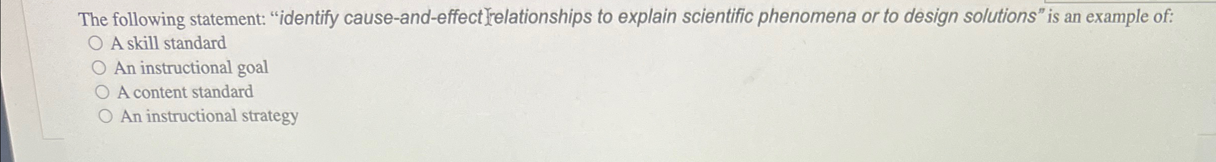 Solved The following statement: "identify cause-and-effect | Chegg.com