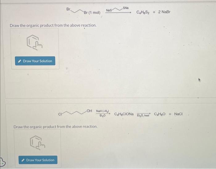 Give structures of the organic product for each of | Chegg.com