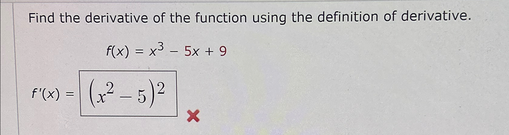 Solved Find the derivative of the function using the | Chegg.com