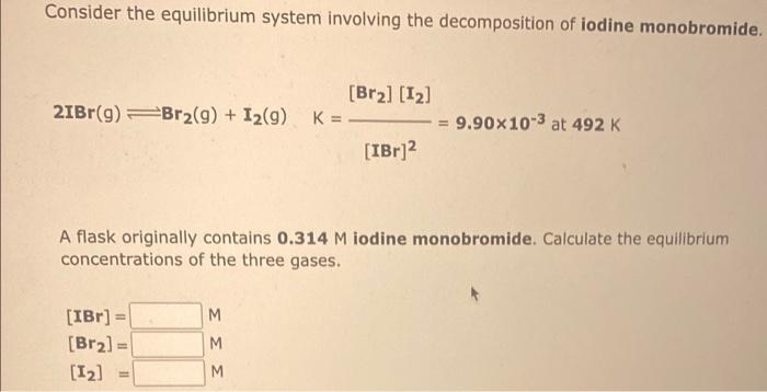 Solved Consider the equilibrium system involving the | Chegg.com