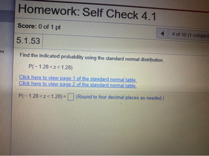 Solved Homework: Self Check 4.1 Score: 0 of 1 pt 5.1.53 4 4 | Chegg.com