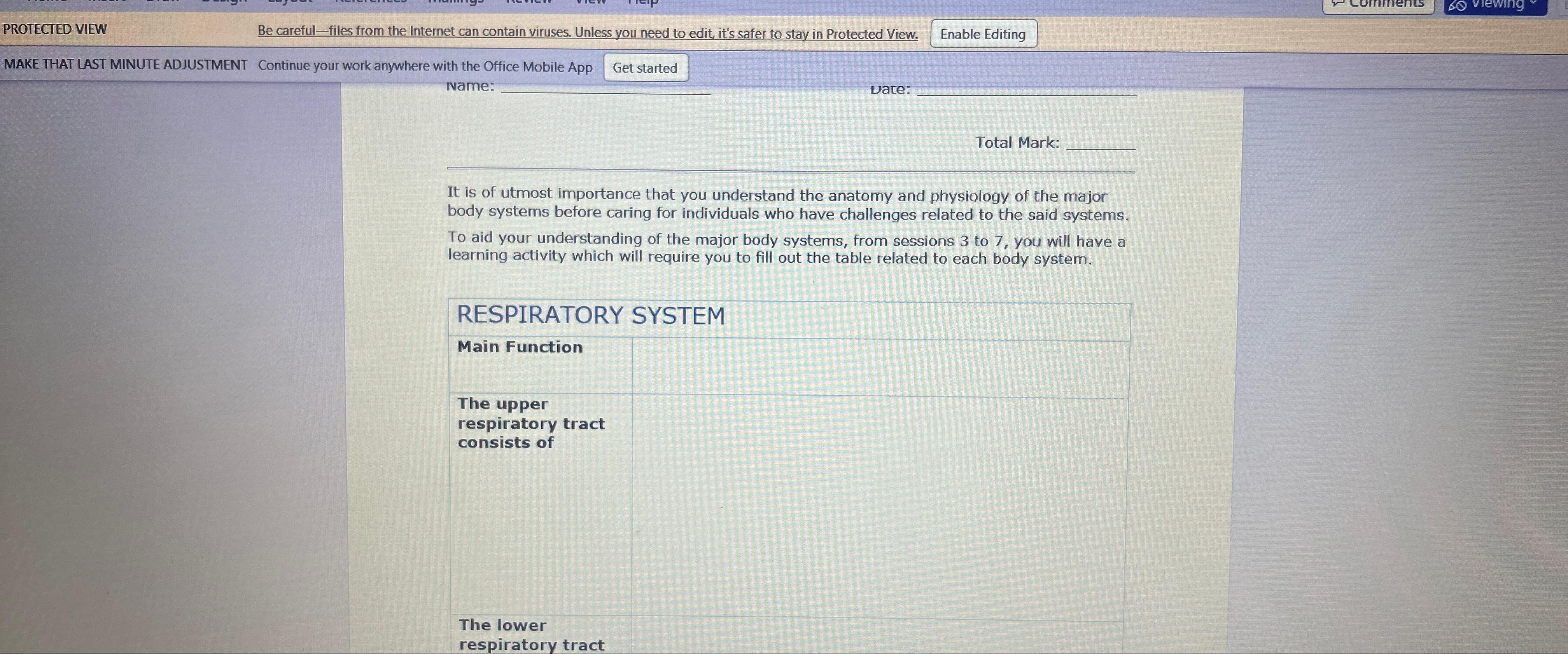 Solved PROTECTED VIEWBe careful-files from the Internet can | Chegg.com
