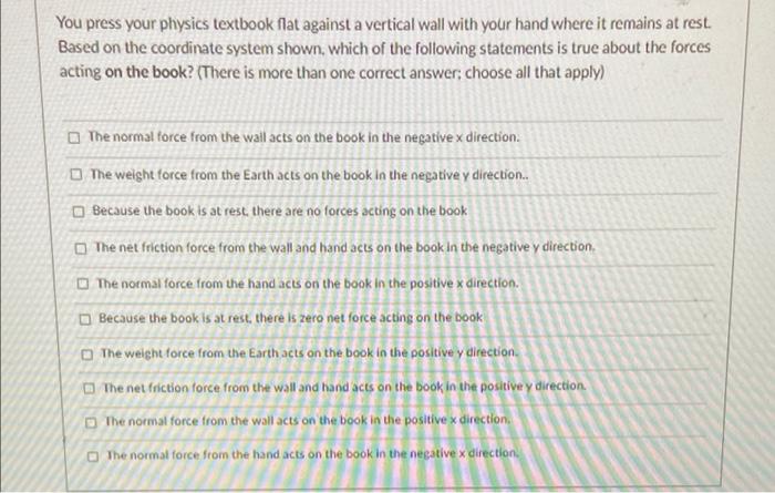 Solved You press your physics textbook flat against a | Chegg.com