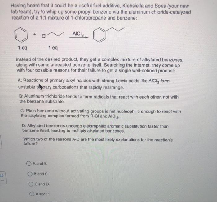 Solved Having heard that it could be a useful fuel additive, | Chegg.com