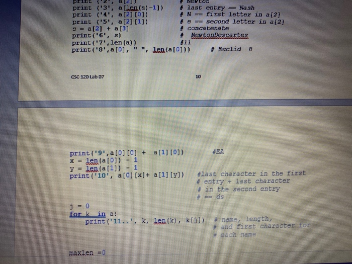 Solved 40 Python Code Assignment Using The Lists A And
