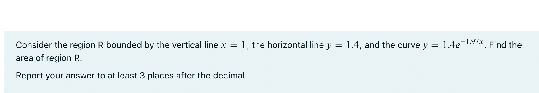 Solved Consider the region R ﻿bounded by the vertical line | Chegg.com