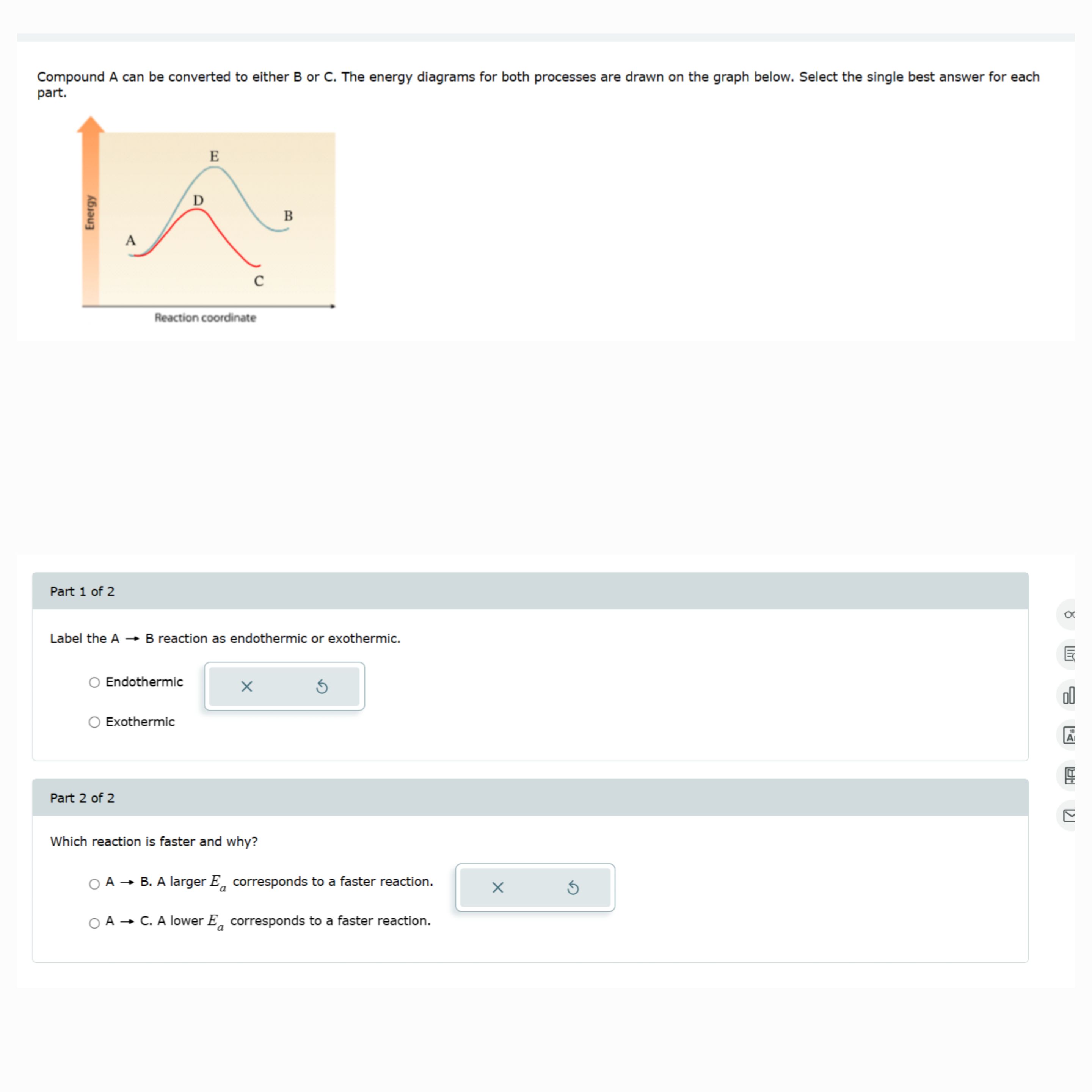 Compound A can be converted to either B or C. ﻿The | Chegg.com