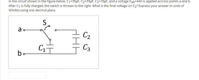 Solved In the circuit shown in the figure below, C1=354F, | Chegg.com