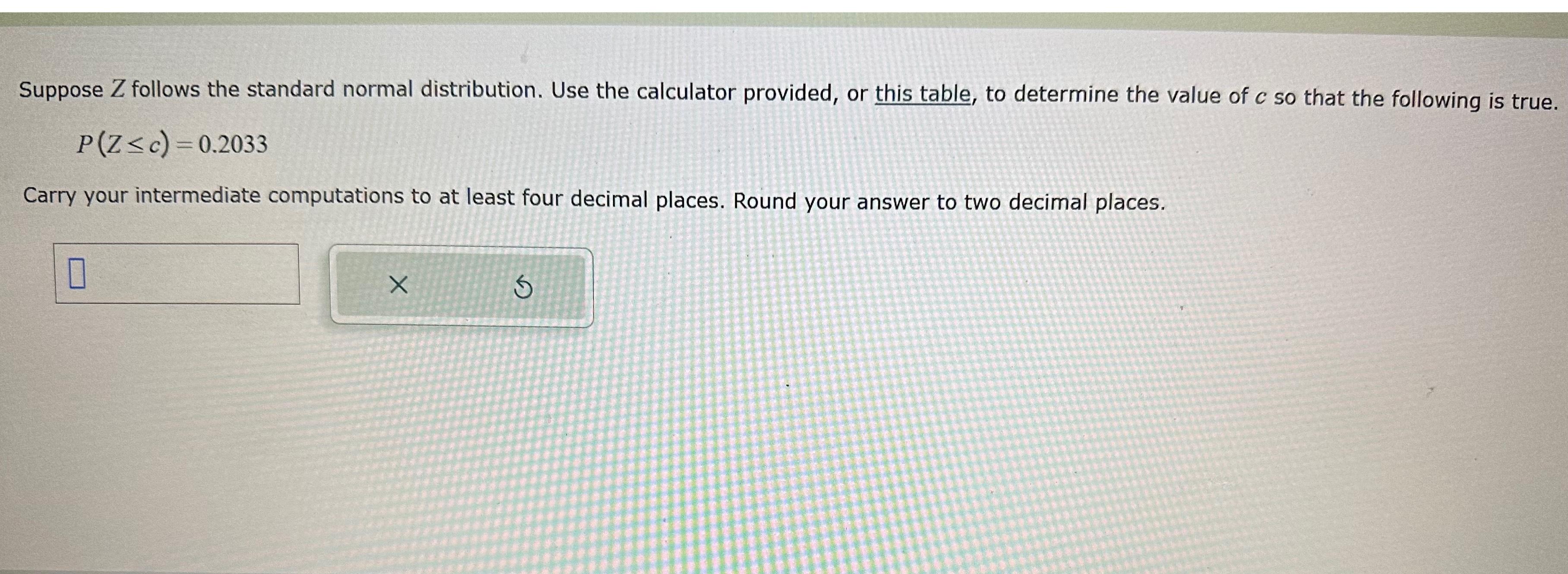 Solved Suppose Z ﻿follows the standard normal distribution. | Chegg.com