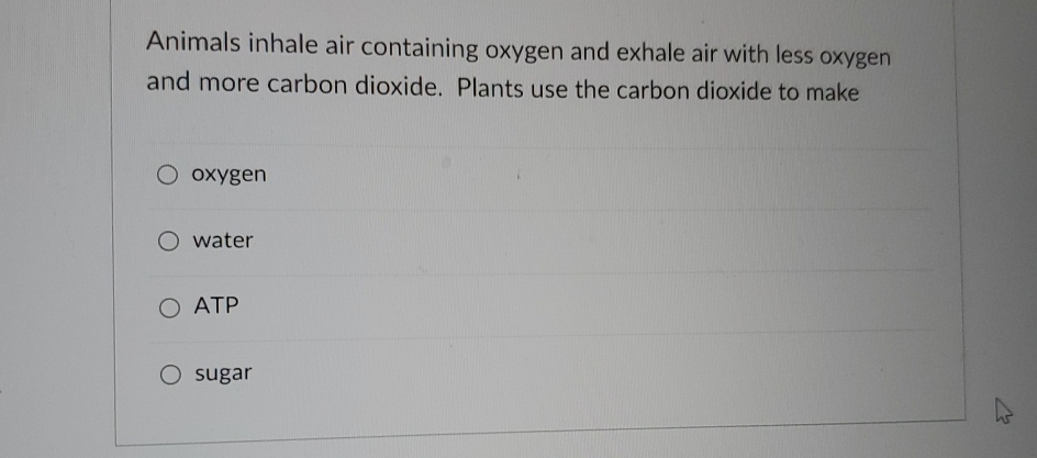 Solved Animals inhale air containing oxygen and exhale air | Chegg.com