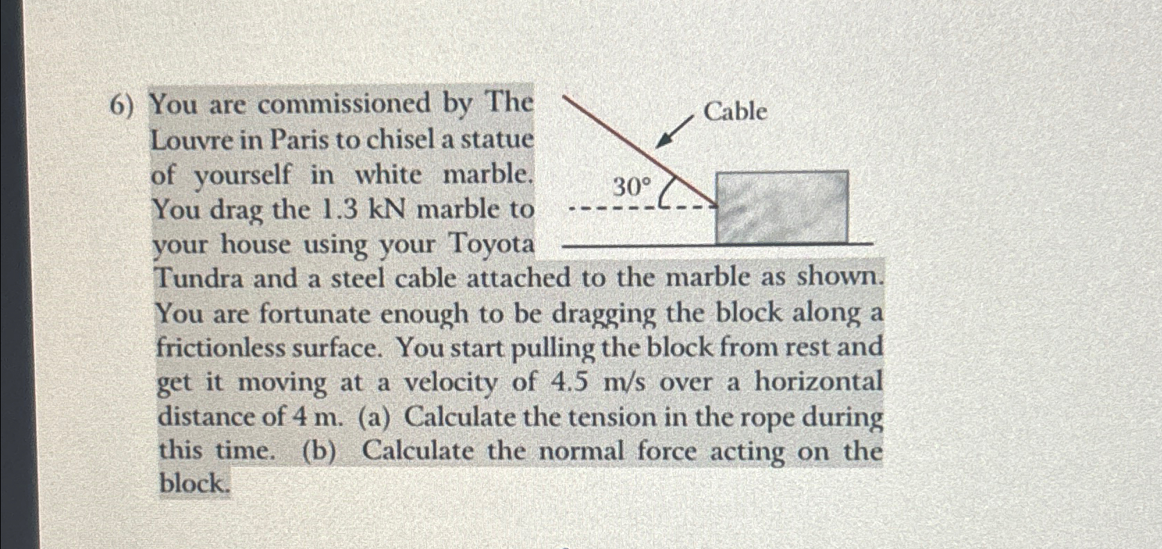 Solved You are commissioned by The Louvre in Paris to chisel | Chegg.com