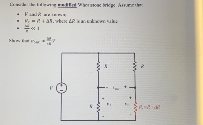 Solved Consider the following modified Wheatstone bridge. | Chegg.com