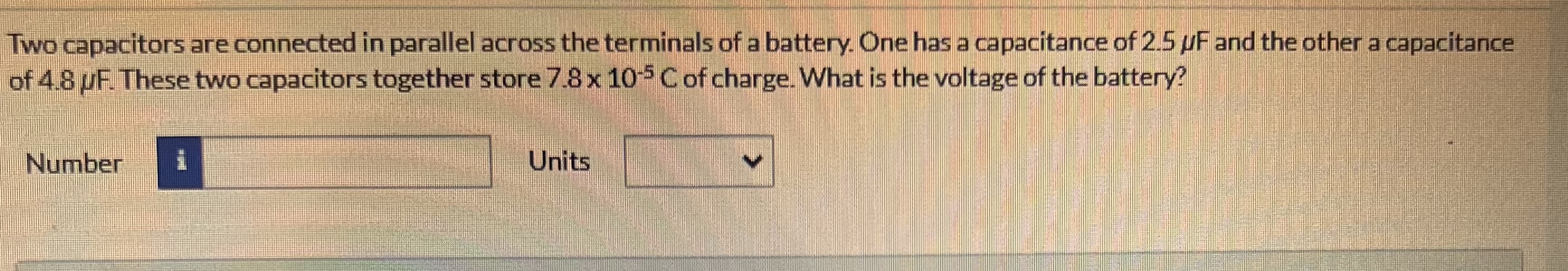 Solved Two capacitors are connected in parallel across the | Chegg.com