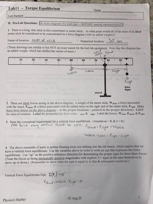 Solved need help finishing the first part of a physics lab. | Chegg.com