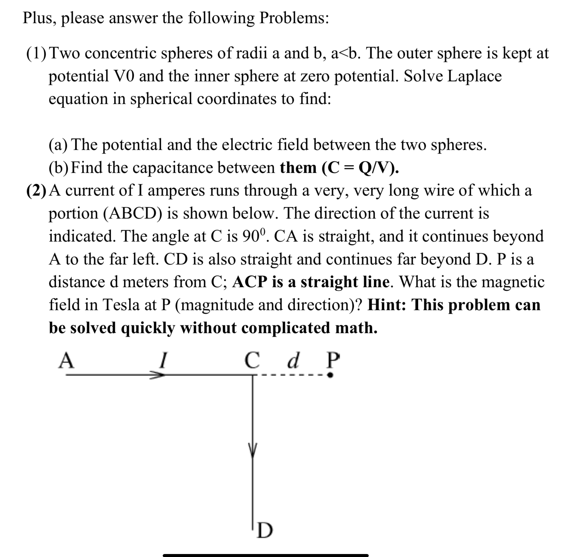 Solved Plus, please answer the following Problems:(1) ﻿Two | Chegg.com