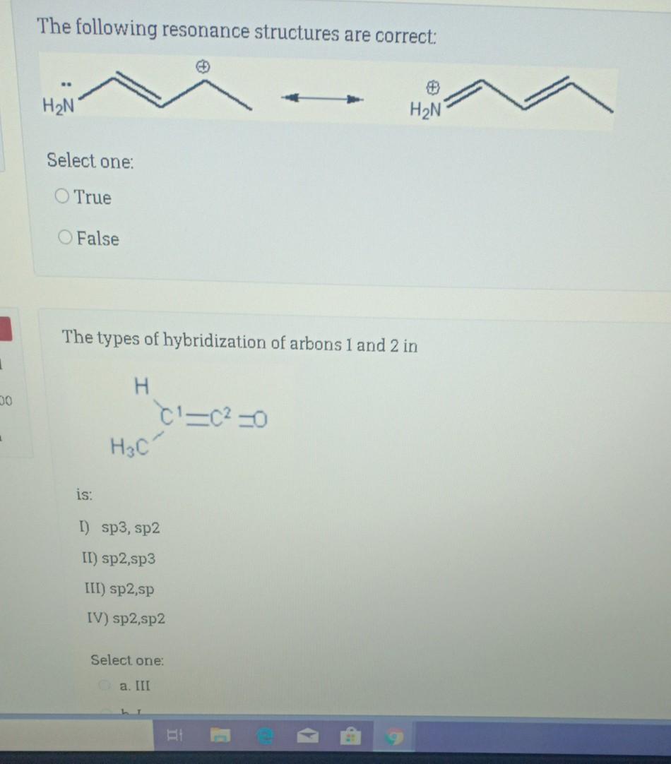 Solved The following resonance structures are correct: H2N | Chegg.com