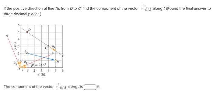 Solved If the positive direction of line / is from D to C, | Chegg.com