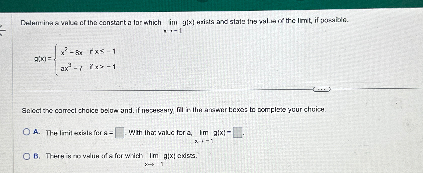 Determine a value of the constant a for which | Chegg.com