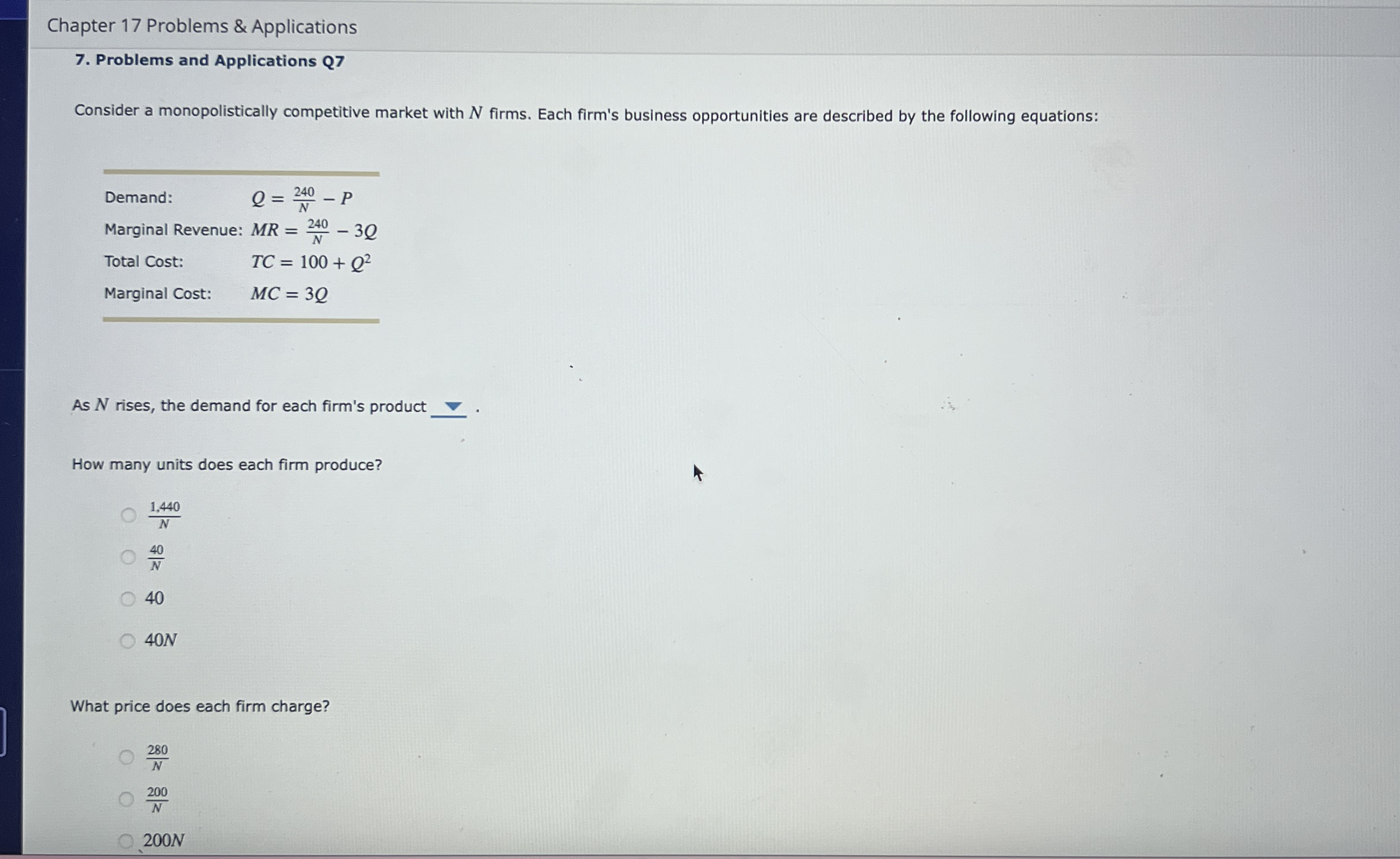 Solved Chapter 17 ﻿Problems & Applications7. ﻿Problems and | Chegg.com