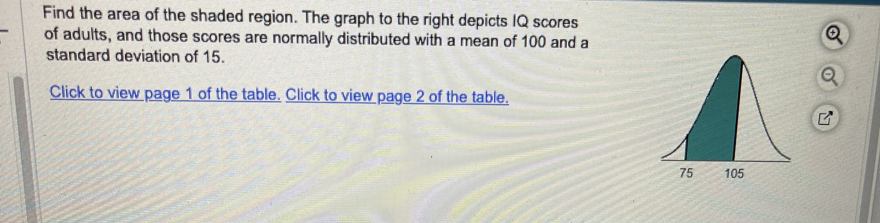 Solved Find the area of the shaded region. The graph to the | Chegg.com
