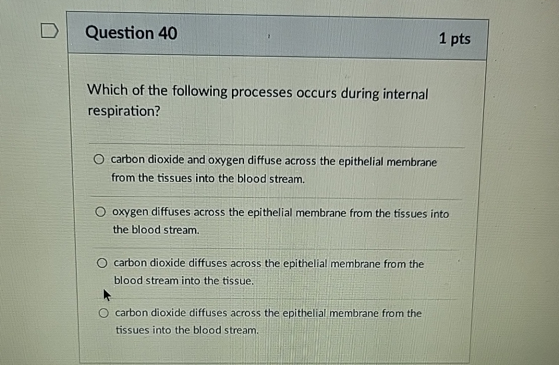 Solved Question 401 ﻿ptsWhich of the following processes | Chegg.com