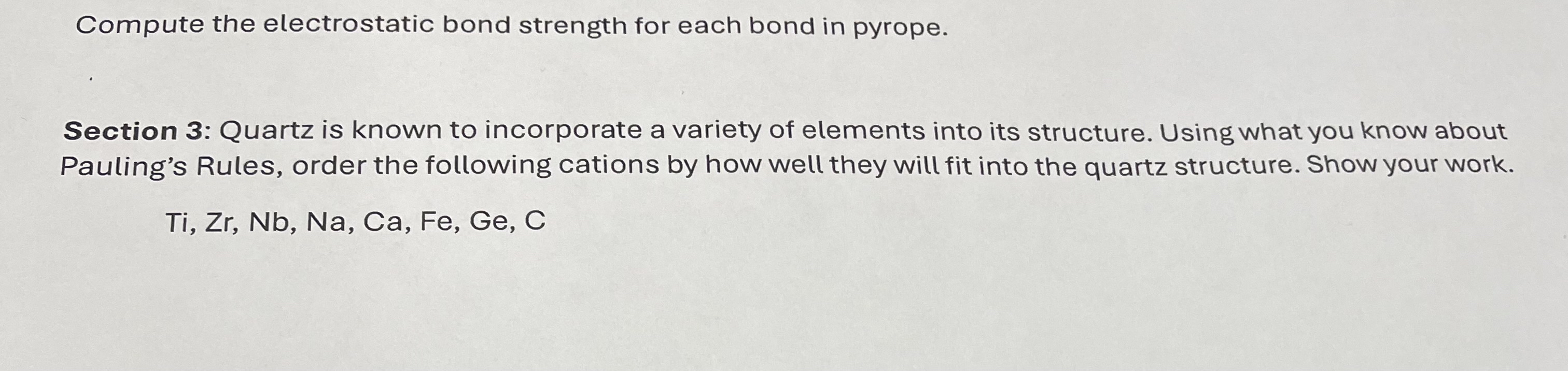 Solved Compute the electrostatic bond strength for each bond | Chegg.com