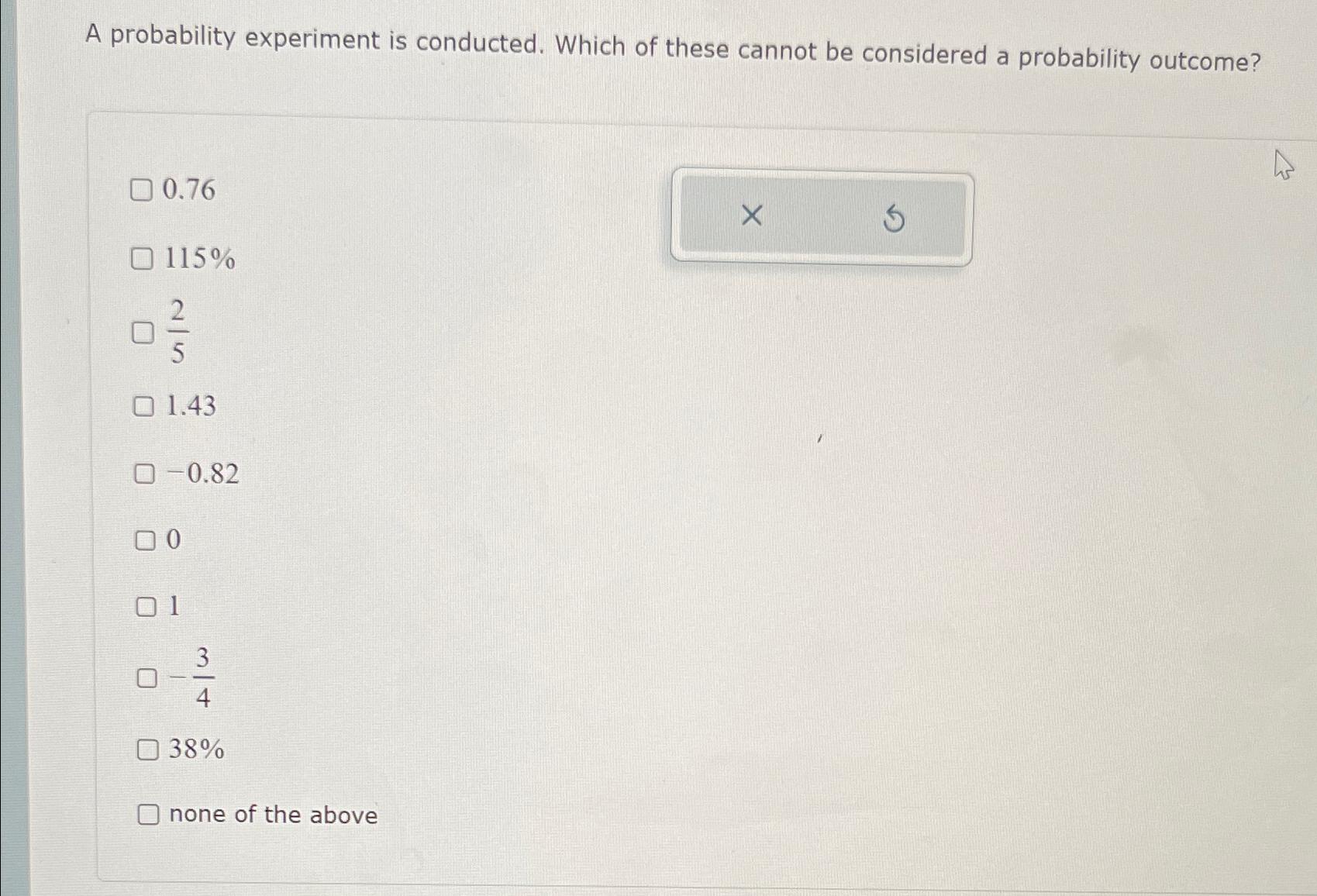 Solved A probability experiment is conducted. Which of these | Chegg.com