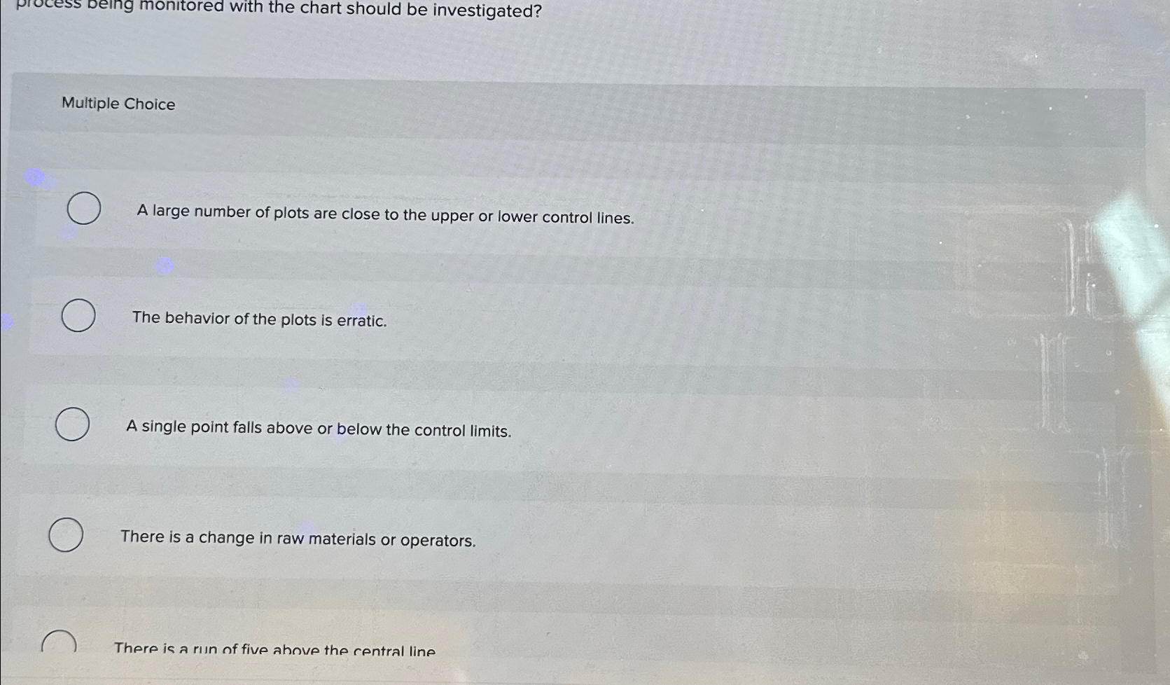 Solved Deing monitored with the chart should be | Chegg.com