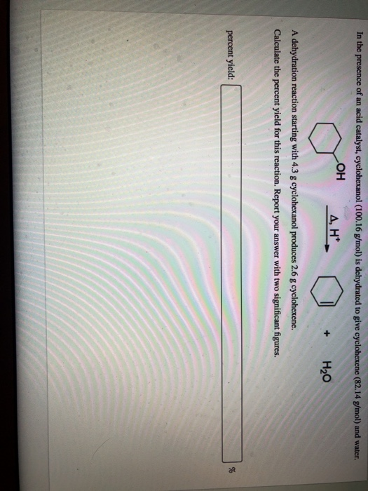 Solved In the presence of an acid catalyst, cyclohexanol | Chegg.com