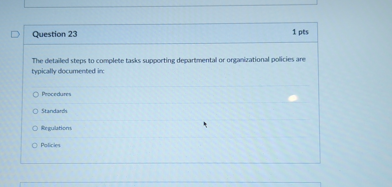 Solved Question 231 ﻿ptsThe detailed steps to complete tasks | Chegg.com