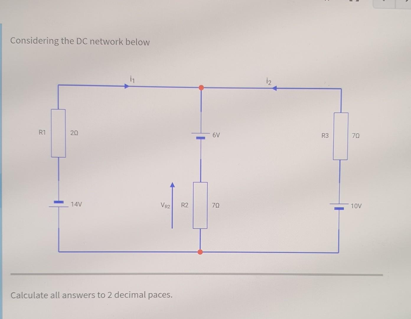 Considering the DC network below Calculate all | Chegg.com